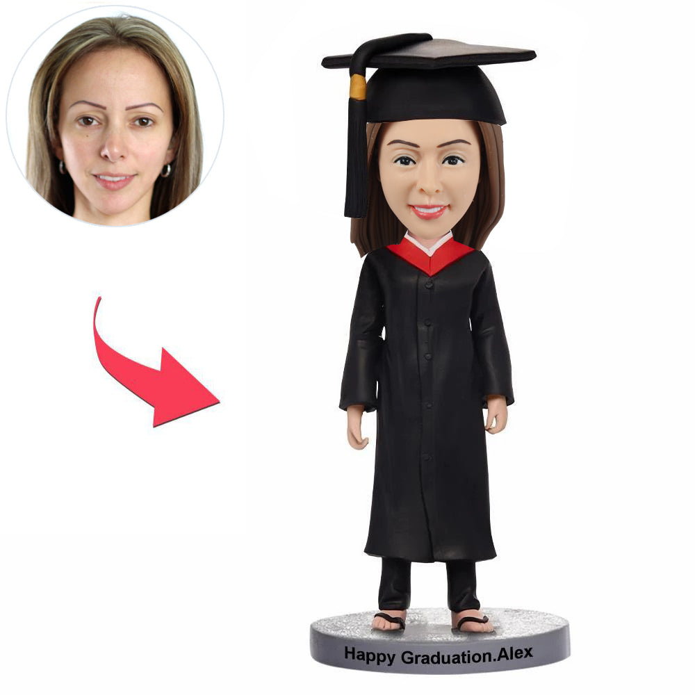 Graduation personnalisée Femme Bobblehead personnalisée en fonction de ...
